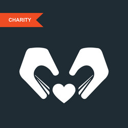 Helping hand benevolence charity fund Royalty Free Vector