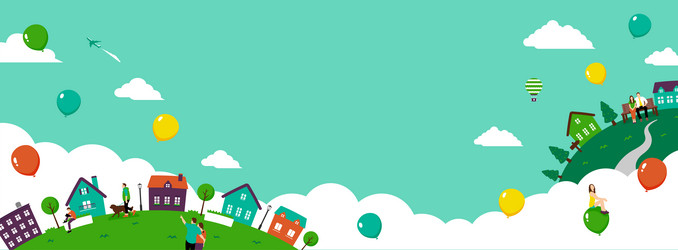 Fantasy planet web banner Royalty Free Vector Image