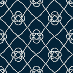 Endless nautical rope pattern hand drawn Vector Image