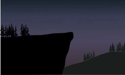 Cliff Edge At Night