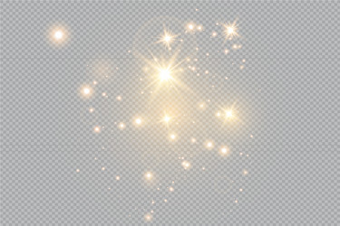 Golden fire on a transparent background Royalty Free Vector