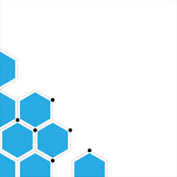 Hexagon edge corner border Royalty Free Vector Image