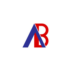 Alphabet letters icon logo ab Royalty Free Vector Image