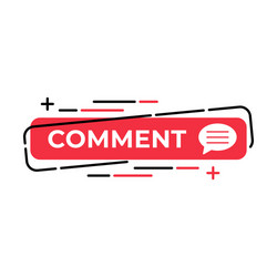 Comment button icon for social media Royalty Free Vector
