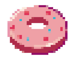 Pixel Art Donut Vector Images (81)