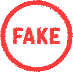 Simple red fake sign Royalty Free Vector Image