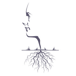 Beautiful tree with female face natural cosmetics Vector Image