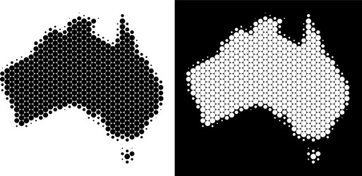Dot australia map Royalty Free Vector Image - VectorStock