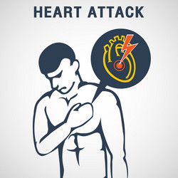 Heart disease symptoms logo icon Royalty Free Vector Image