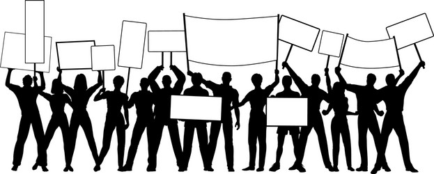 Political Protest Crowd Royalty Free Vector Image