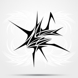 Sharp tribal tattoo Royalty Free Vector Image - VectorStock