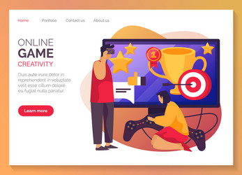 Virtual world development mobile games Royalty Free Vector