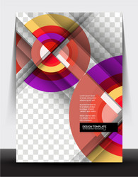 Circle design a4 flyer print template annual Vector Image