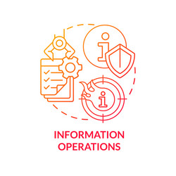 Information operations red concept icon Royalty Free Vector