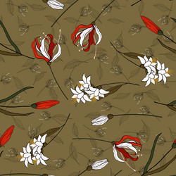 Summer camping vintage seamless pattern Royalty Free Vector