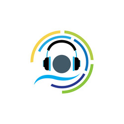 Call center logo design template Royalty Free Vector Image