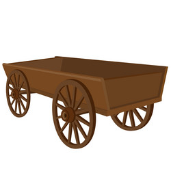 Old wooden cart Royalty Free Vector Image - VectorStock