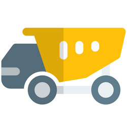 Dump truck for loading soil or sand Royalty Free Vector