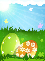 Spring pasture Royalty Free Vector Image - VectorStock
