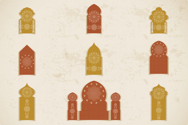 Islamic arabic windows geometric pattern Vector Image
