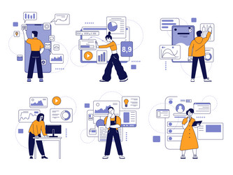 People Process Technology Icons Vector Images (over 11,000)