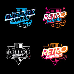 Retro Gamer Logos Vector Images (over 2,300)