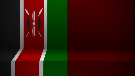 3d background with flag of kenya Royalty Free Vector Image