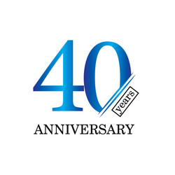 40 year anniversary celebration template design Vector Image