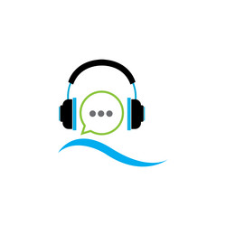 Call center logo design template Royalty Free Vector Image