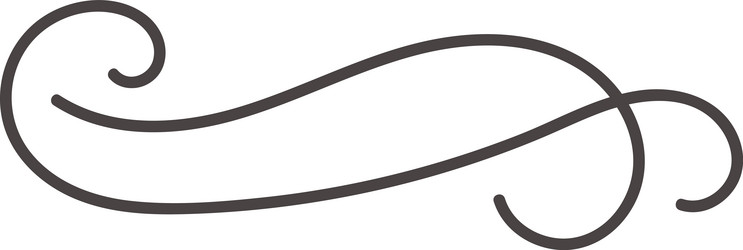 Curved calligraphy line Royalty Free Vector Image
