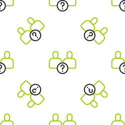 Gold line complicated relationship icon isolated Vector Image