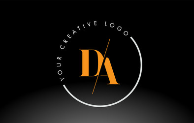 Da ad letter design logo logotype icon concept Vector Image