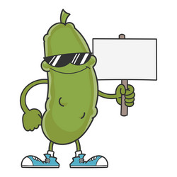 Excited smiling popcorn in sunglasses Royalty Free Vector