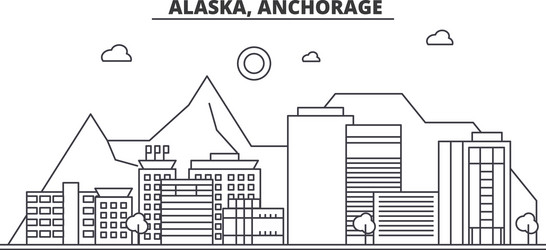 Anchorage City Skyline Vector Images (over 110)