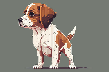Dog pixel Royalty Free Vector Image - VectorStock