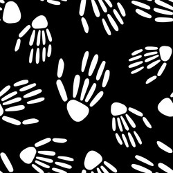 Skeleton hand seamless pattern bones pattern Vector Image
