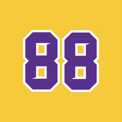 Basketball and baseball sport numbers 41 Vector Image