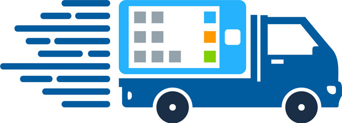 Cellphone delivery logo icon design Royalty Free Vector