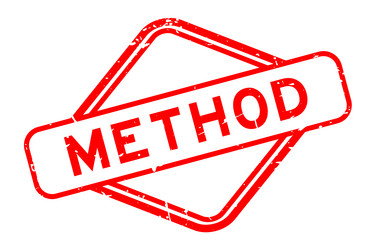 Grunge blue method word rubber seal stamp Vector Image