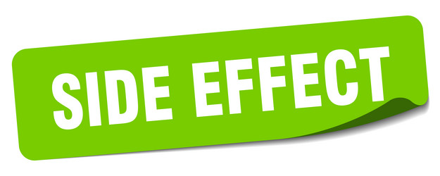 Side effect sticker side effect label Royalty Free Vector