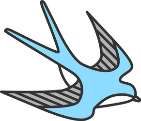 Swallow bird icon Royalty Free Vector Image - VectorStock