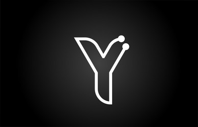 Dotted y alphabet letter logo icon dots template Vector Image