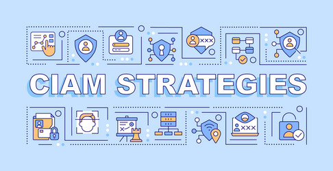 Ciam strategy word concepts dark blue banner Vector Image