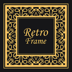 Classic square frame with ornate elements Vector Image