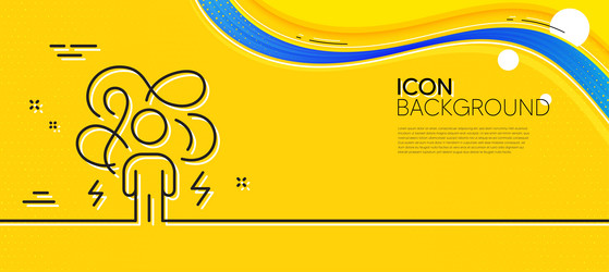 Stress line icons mental health depression Vector Image