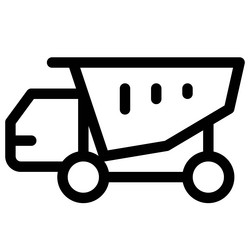 Dump truck loading soil or sand Royalty Free Vector Image