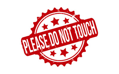 Red please do not touch rubber stamp seal Vector Image