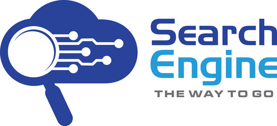 Search engine logo find seo Royalty Free Vector Image