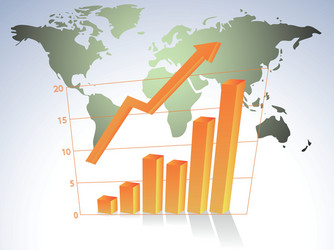 World map charts Royalty Free Vector Image - VectorStock
