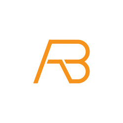 Alphabet letters icon logo ab Royalty Free Vector Image